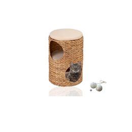 Rohrschneider Tierhöhle Katzenturm für kleine Katzen mit 2 Etagen