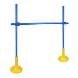 Superhund Agility-Hürde Standfuß Hürdenset mit Stange 100 cm ø 32 mm Farbe Blau