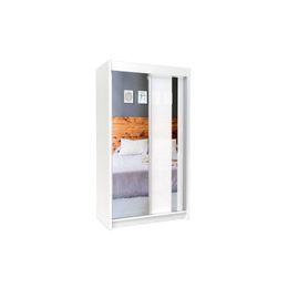 Beautysofa Schwebetürenschrank Gaja 150 cm (2-türig Kleiderschrank mit Schwebetüren) Garderobenschrank mit Spiegel