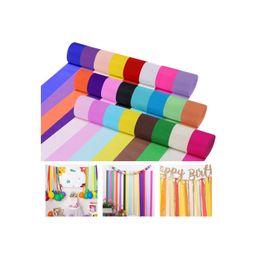 MAEREX Papierdekoration 24 Farben Krepppapier-Luftschlangen