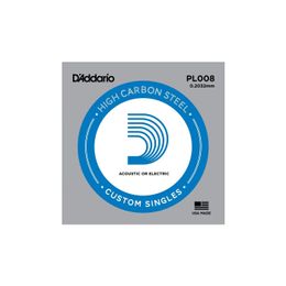 D'Addario Daddario Saiten, PL008 Plain Einzelsaite