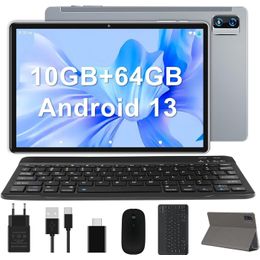 YESTEL 10GB RAM TF 1TB WiFi Tablet PC mit Gehäuse Tastatur Maus Tablet (10"