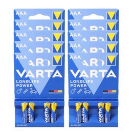 Varta 40x Varta 4903 Longlife Power Micro Batterie AAA im 4er Blister Batterie