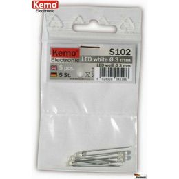 Kemo Modellbausatz LED weiß Ø 3mm 5 Stück