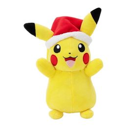 Jazwares Plüschfigur Pokémon Plüschfigur Winter Pikachu mit Weihnachtsmütze 20 cm