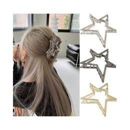 LENBEST Haarclip Haarclip 3 Stück Ins Stern High Ponytail Metallklammern