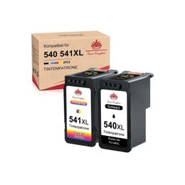 Toner Kingdom 2x PG-540 CL-541 Schwarz+Farbe Tintenpatrone (Pixma MG2150 MG2250 MG3150 MG3250 MG3550 MG4150