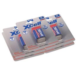 XCELL 5x XCELL Lithium 9V Block 1200 mAh 6AM6 im 1er Blister Batterie