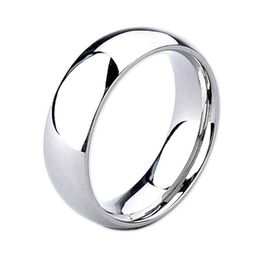 viva-adorno Fingerring Bandring Edelstahl Ring Silber Glänzend Poliert Damenring Herrenring