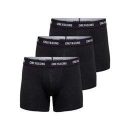 Only & Sons ONLY & SONS Trunk ONSFITZ SOLID BLACK TRUNK 3PACK3854 NOOS (Packung, 3-St), schwarz