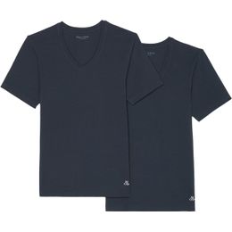 Marc O'Polo Marc O'Polo Essentials Unterhemd, 2er-Pack, V-Ausschnitt, für Herren, blau, XXL