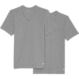 Marc O'Polo Marc O'Polo Essentials Unterhemd, 2er-Pack, V-Ausschnitt, für Herren, grau, XL