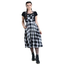 Hell Bunny A-Linien-Kleid Darlene Pinafore Dress Kariertes Schürzenkleid Latzrock