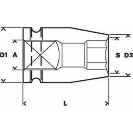 Steckschlüsseleinsatz, sw 17 mm, l 40 mm, 30 mm, M10, 26,6 mm - Bosch