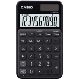Casio SL-310UC - Taschenrechner, 10-stellig, in zehn Farbvarianten Schwarz