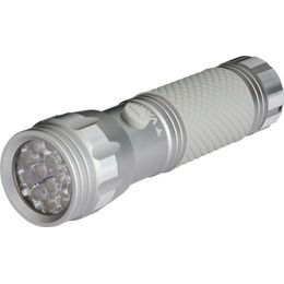 Varta Taschenlampe UV Licht (Set), Leuchte macht Unsichtbares sichtbar Hygienehilfe mit Schwarzlicht, silberfarben