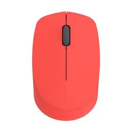 RAPOO M100 Silent kabellose Maus, Bluetooth, 2.4 GHz, 1300 DPI ergonomische Maus (Funk), rot