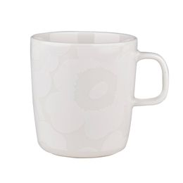 Marimekko mekko - Oiva Unikko Becher mit Henkel, 400 ml, weiß / off-white