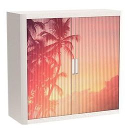 PAPERFLOW easyOffice Tropical Rollladenschrank 61290 2 Fachböden 110,0 x 41,5 x 104,0 cm