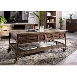 Couchtisch Mango 110x60x50 braun lackiert HEAVY INDUSTRY #222