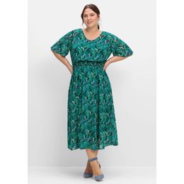 sheego Große Größen: Abendkleid aus Chiffon, mit Unterkleid, smaragd, Gr.42