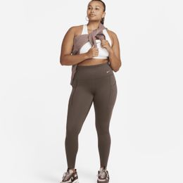 Nike Go Leggings in voller Länge mit Taschen, starkem Halt und hohem Bund für Damen - Braun