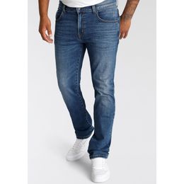 Straight-Jeans Pioneer Authentic Jeans "Rando" Gr. 33, Länge 32, blau (used blue buffies) Herren Jeans Regular Fit