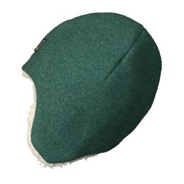 Pickapooh - Woll-Mütze JONAS WALK mit Plüschfutter in grün/natur, Gr.48