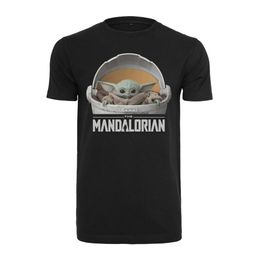 Mister Tee Shirt 'Baby Yoda Mandalorian' Herren Gr&ouml;&szlig;e XXL hellbraun / grau / mint / orange / schwarz