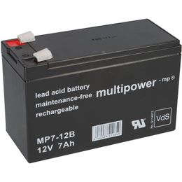 Multipower Multipower Blei-Akku MP7-12B Pb 12V 7Ah VdS Faston 6