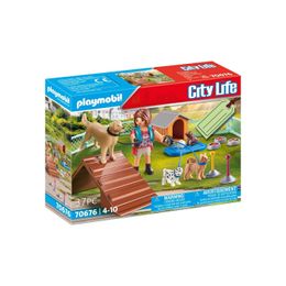 Playmobil® Konstruktionsspielsteine City Life Geschenkset "Hundetrainerin"