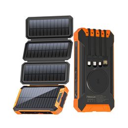 VSIUO Mobile PowerBank Externe Handyakkus Akkus Batterie Powerbank Solar Powerbank 20000 mAh