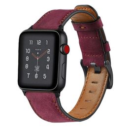 GelldG Uhrenarmband Lederarmband Kompatibel mit Apple Watch Armband 42mm 44mm