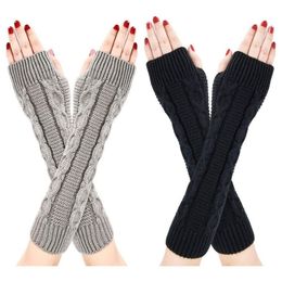 Lubgitsr Strickhandschuhe Fashion Fingerlose Handschuhe Für Damen Warme Winter-Armhandschuhe