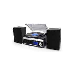 Soundmaster MCD1820SW Plattenspieler Stereoanlage CD-Player DAB+ USB SD Kassette Multifunktionsspieler (Riemenantrieb