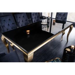 Riess Ambiente riess-ambiente Esstisch MODERN BAROCK 180cm schwarz / gold (Einzelartikel