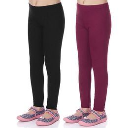 Merry Style Leggings Mädchen Lange Hose Freizeithose mit weitem Bein MS10-130 (2-tlg) aus Viskose