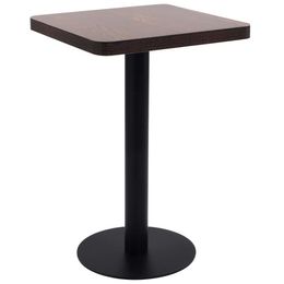 furnicato Bistrotisch Dunkelbraun 50x50 cm MDF (1-St)
