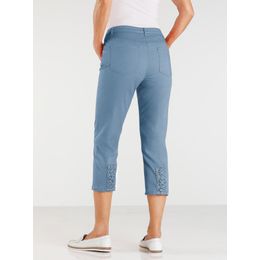 3/4-Jeans Casual Looks Gr. 42, Normalgrößen, blau (blue, bleached) Damen Jeans Caprihosen 3/4 Hosen