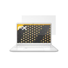 atFoliX Schutzfolie für MSI Prestige 14 Evo A11X, (2 Folien), Entspiegelnd und stoßdämpfend, weiß
