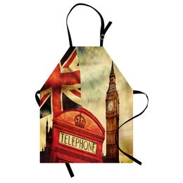 Abakuhaus Kochschürze Höhenverstellbar Klare Farben ohne verblassen, Reise Big Ben England London, bunt