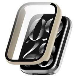 Wigento Smartwatch-Hülle Für Xiaomi Mi Band 8 Pro Kunststoff Watch Hülle + H9 Schutzglas Creme