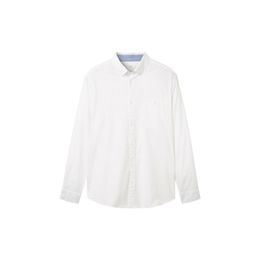 Tom Tailor Herren Oxford Hemd, weiß, Uni, Gr. XXL