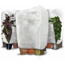 VOUNOT - 3er Set Winterschutz für Pflanzen Kübelpflanzen, Frostschutz Kübelpflanzensack mit Kordelzug, 80g/m², 200 x 240 cm