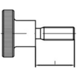 Toolcraft - 107491 Rändelschrauben M4 16 mm din 464 Stahl 50 St.