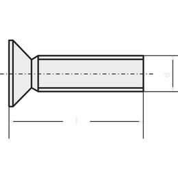 Toolcraft - M36 D965-4.8-A2K 194780 Senkschrauben M3 6 mm Schlitz din 965 Stahl verzinkt 100 St.