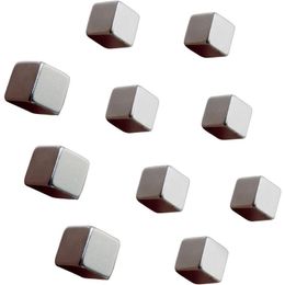 Neodym Magnet C5 Strong (b x h x t) 10 x 10 x 10 mm Würfel Silber 10 St. BA193 - Sigel