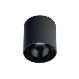 Licht-Erlebnisse - Deckenspot Schwarz ø 12,7 cm GU10 Metall Modern Deckenlampe Aufputz Küche Flur - Schwarz