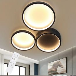 ZMH - Deckenlampe led dimmbar Deckenleuchte - Wohnzimmerlampe Modern Ring Design 38W Schlafzimmer Deckenbeleuchtung mit Fernbedienung