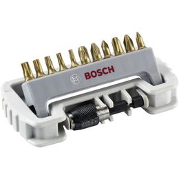 Bosch - Accessories 2608522127 Bit-Set 12teilig Schlitz, Kreuzschlitz Phillips, Kreuzschlitz Pozidriv